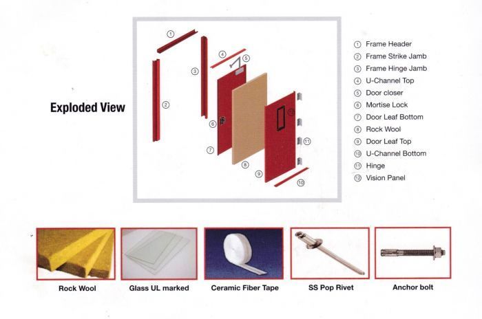 Partex Single Leaf Fire Door FD-002A (1000x2100mm)